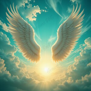 10 Heaven - Angel Wings Background Memorial Background for Photos ...