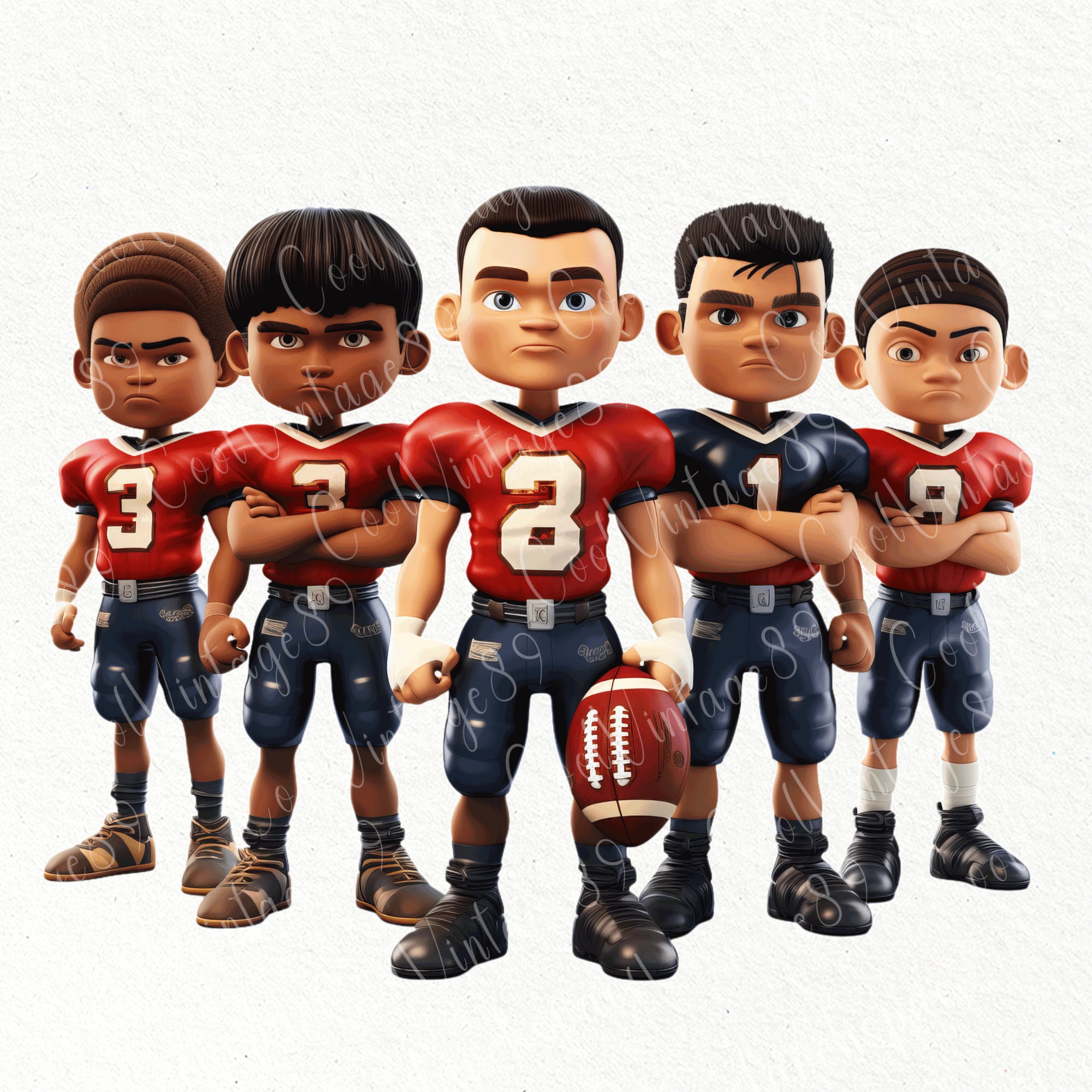 American Football Kids Clipart: PNG Bundle (digital Downloads) - Etsy