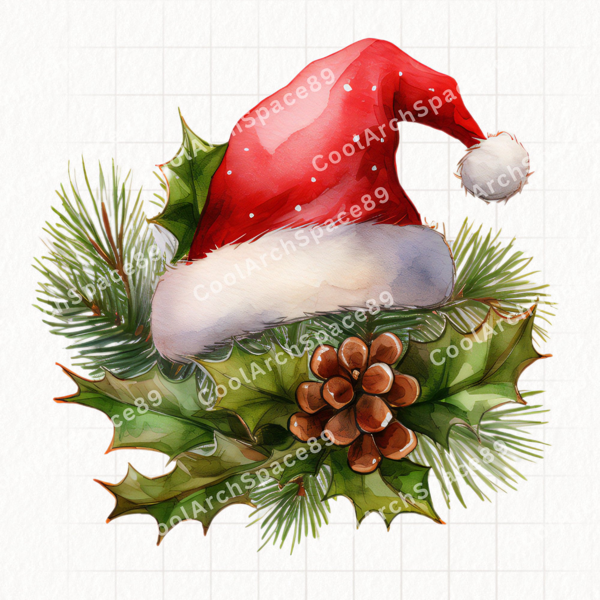 27 Santa Hat Bundle Clipart, Santa Hat Clip Art, Christmas Hat, Digital ...