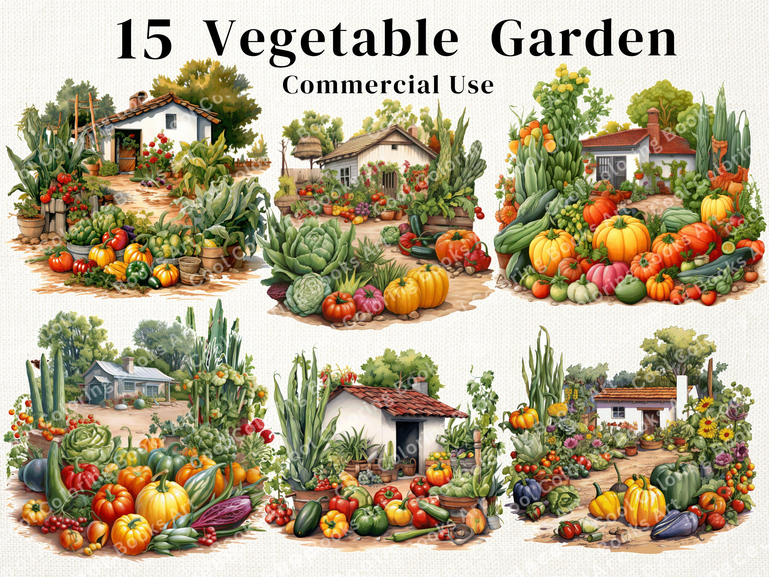 15 Vegetable Clipart Gardening Clipart Bundle Cottagecore Garden . - Etsy