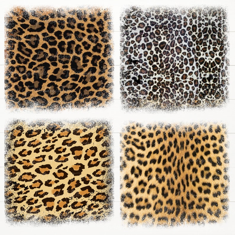 Distressed Leopard Background Png Background Splash Cheetah - Etsy