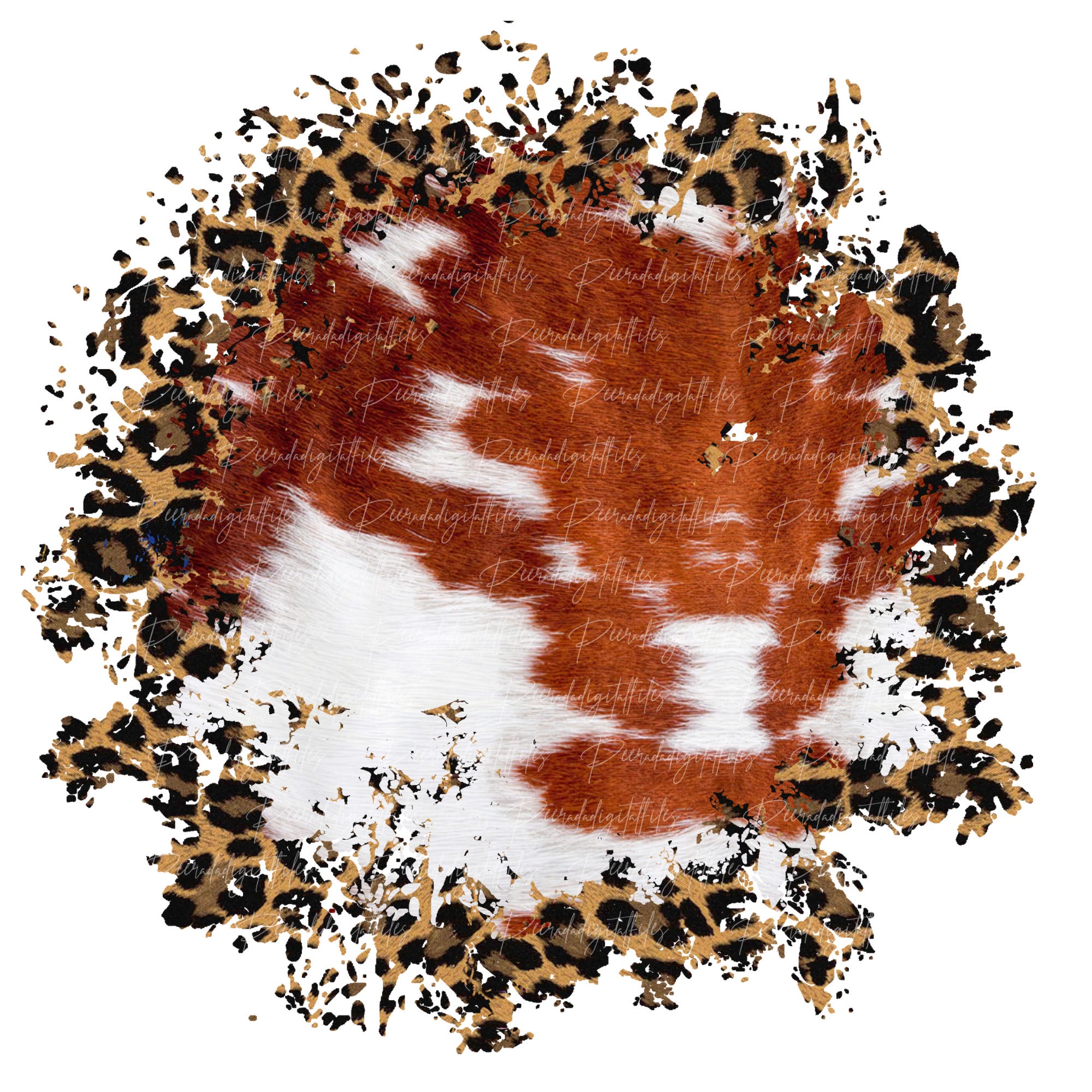 Cowhide Pattern Distressed Background Png Design Bundle - Etsy