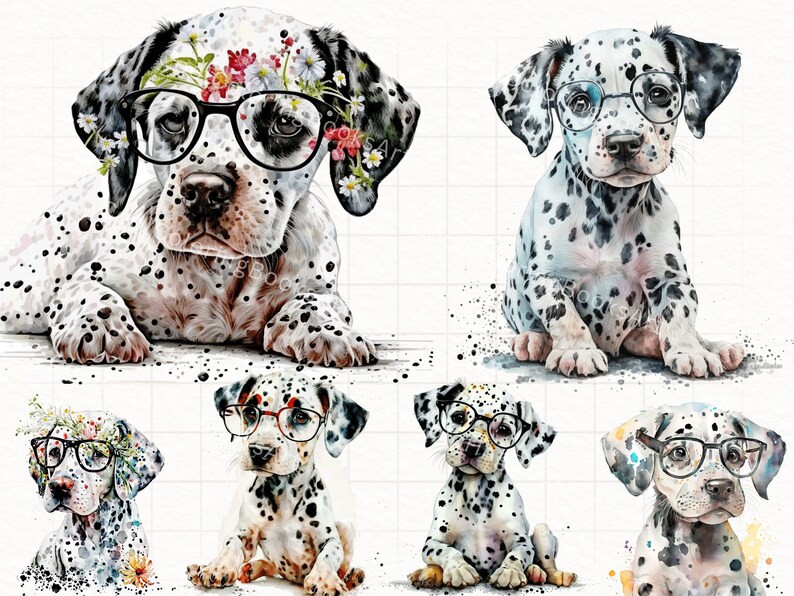 Watercolor Dogs Clipart Bundle, Dog Portraits (PNG) - Etsy
