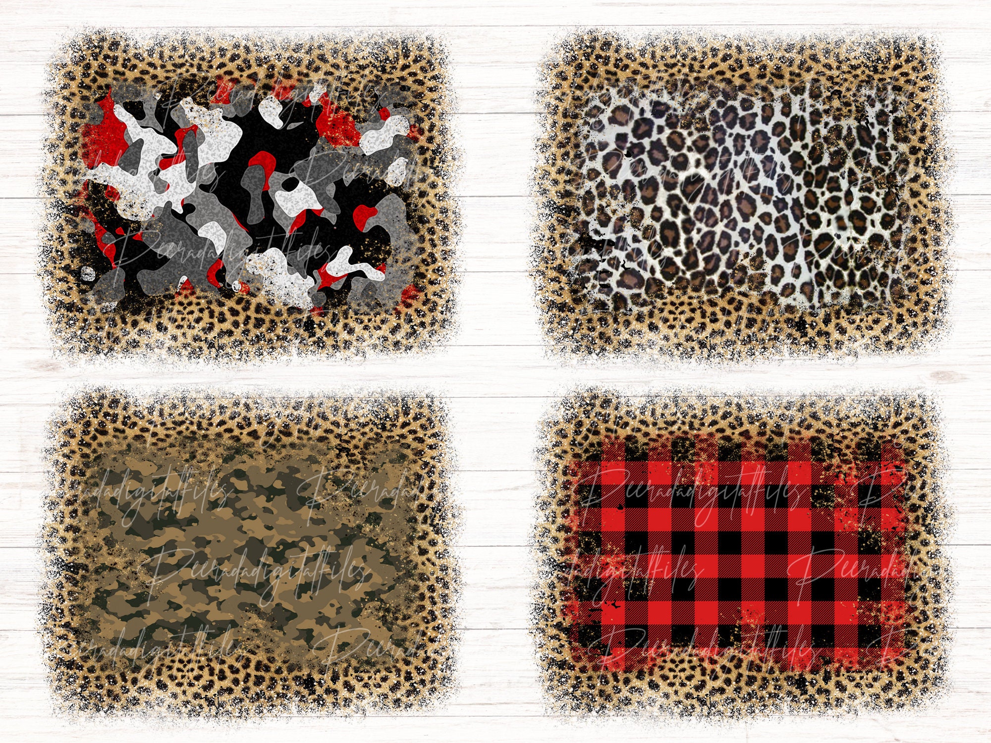 Leopards Background Bundle PNG, Leopards Background Sublimation ...