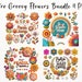Retro Clipart 4 Png Bundle , Groovy Flowers PNG , Groovy Clipart ...