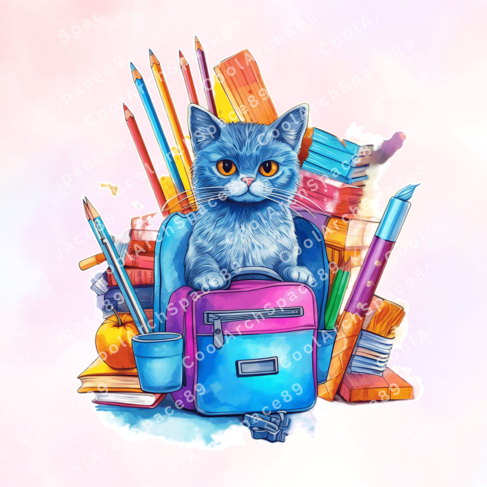 18 Back to School Animal Clipart Bundle Adorable School - Etsy