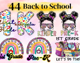 Back to School Sublimation Bundle, First Day of School Sublimation Png ...