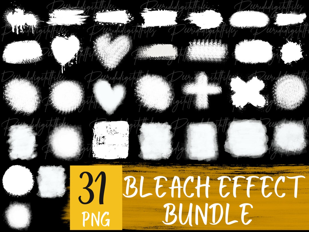 Bleach Effect PNG Bundle, Bleach Effect Background Png, Bleach Splash ...