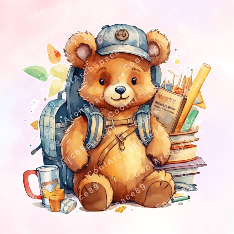 18 Back to School Animal Clipart Bundle Adorable School - Etsy