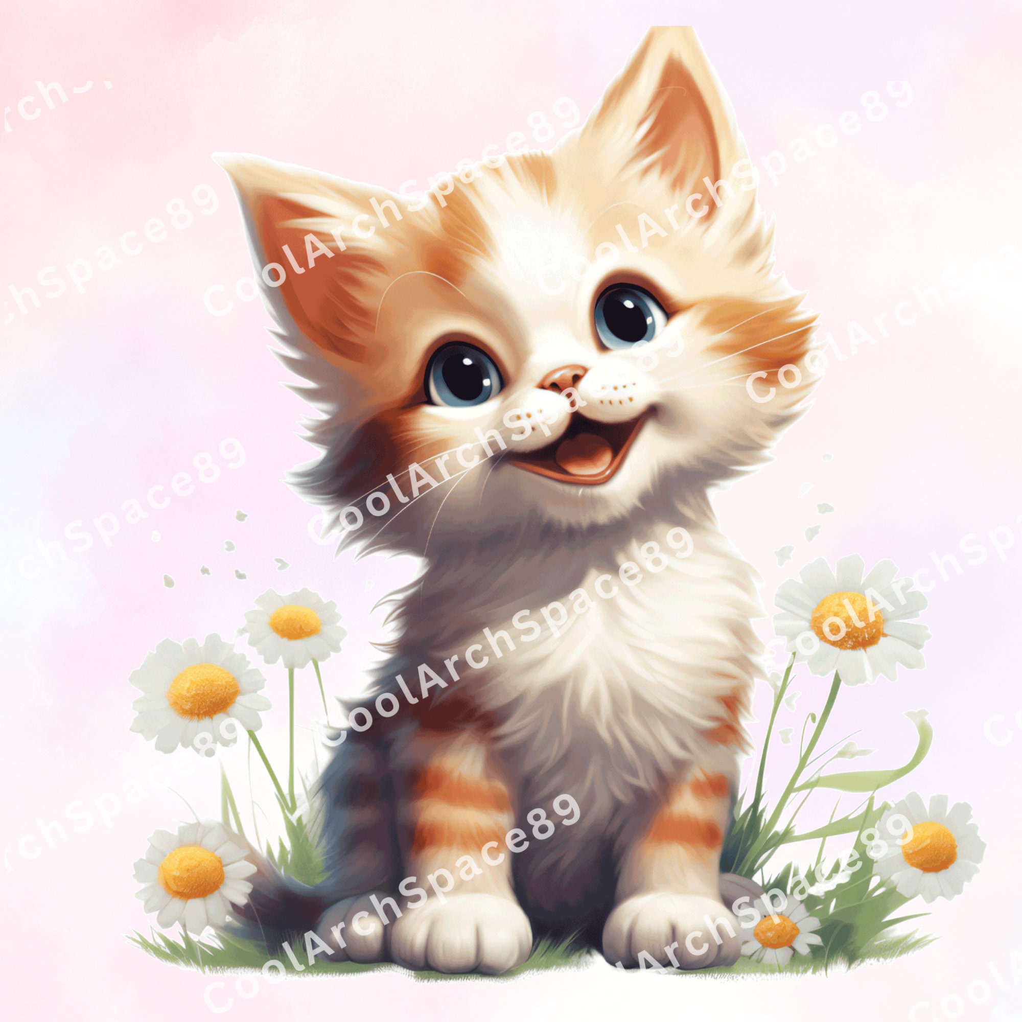 10 Cute Cats Watercolor Printable Clipart Digital Download - Etsy