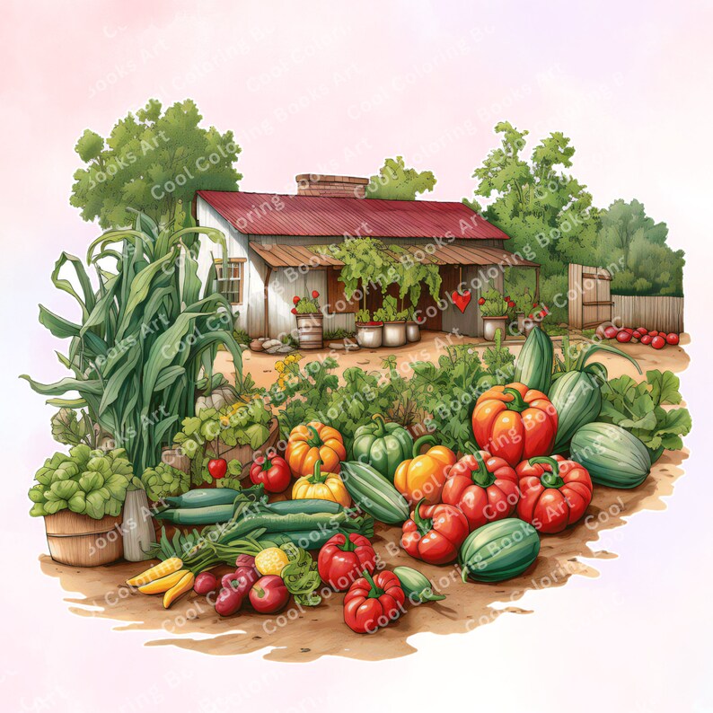 15 Vegetable Clipart Gardening Clipart Bundle Cottagecore Garden . - Etsy