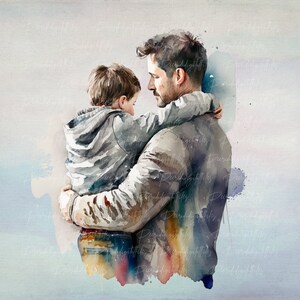 Watercolor Father's Day Clipart 4 PNG Sublimation Files - Etsy