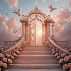 Pink Sky Heaven Photography Backdrop: Dreamy Cloud Wall Decor - Etsy