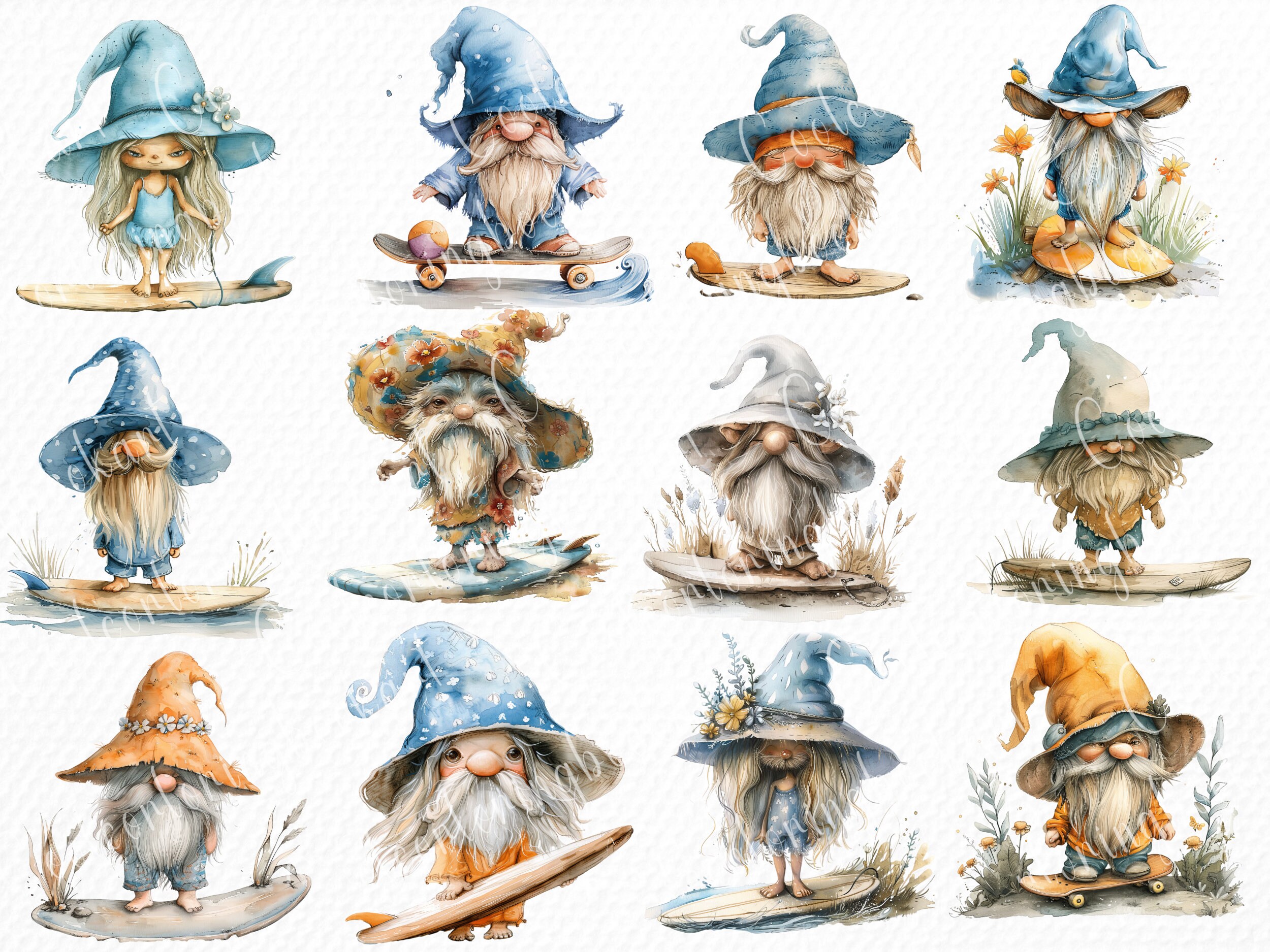 27 PNG Summer Surf Board Gnome Clipart Gnome Clipart, Surf Gnome Png ...