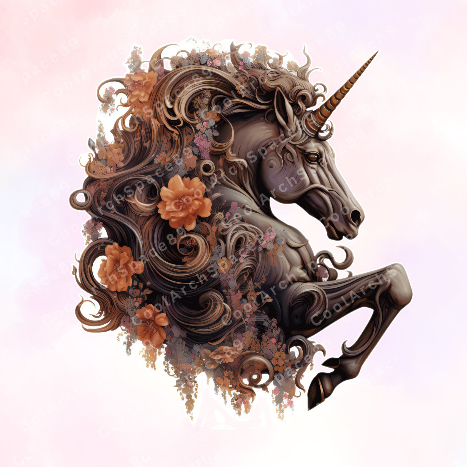 27 Fantasy Carousel Horse Clipart Digital Downloads Fantasy - Etsy