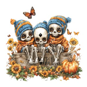 19 PNG Fall Pumpkin Skeleton Skull Clipart, PNG Halloween Clipart ...