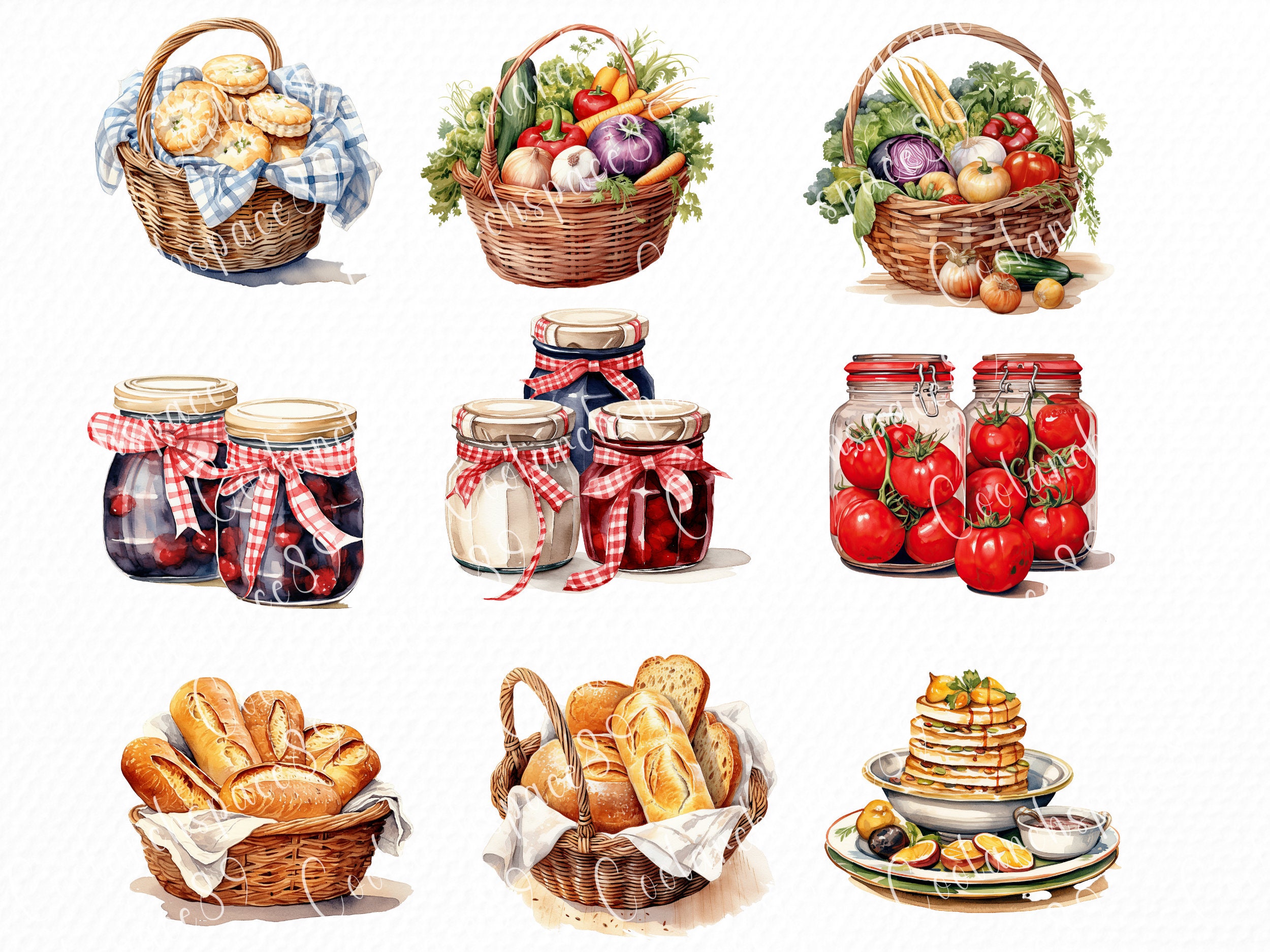 45 Kitchen Clipart Cooking PNG, Rustic Cooking Clipart, Baking Clipart ...