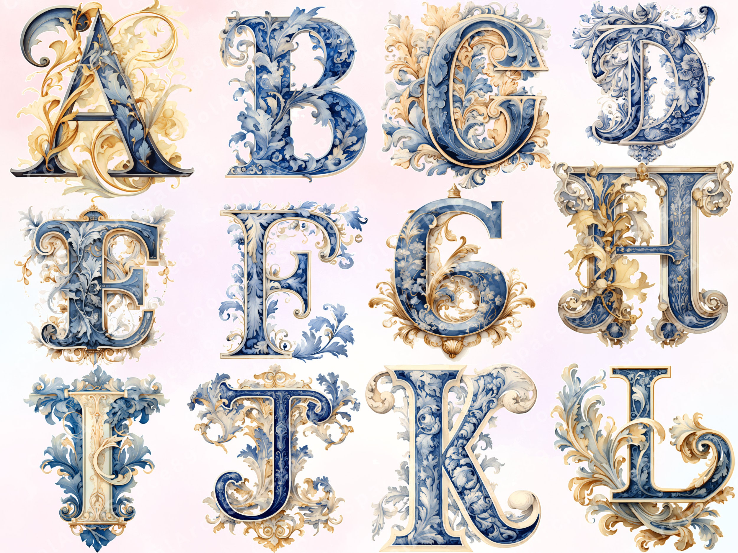 Victorian Letters English Alphabet Clipart A Z , Vintage Ephemera, PNG ...