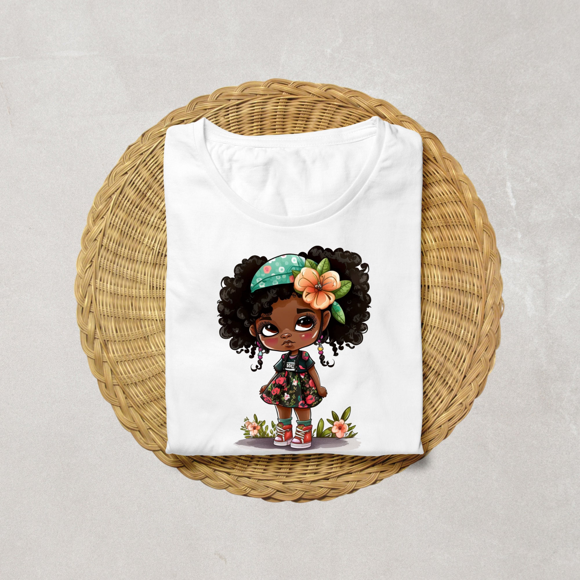 African Black Girl Watercolor 10 PNG, Clip Art PNG, Sublimation Files ...