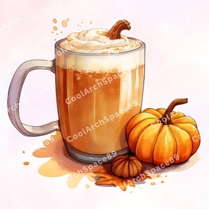 20 Fall Coffee Bundle Png , Halloween Coffee Latte Png Bundle, Pumpkin ...