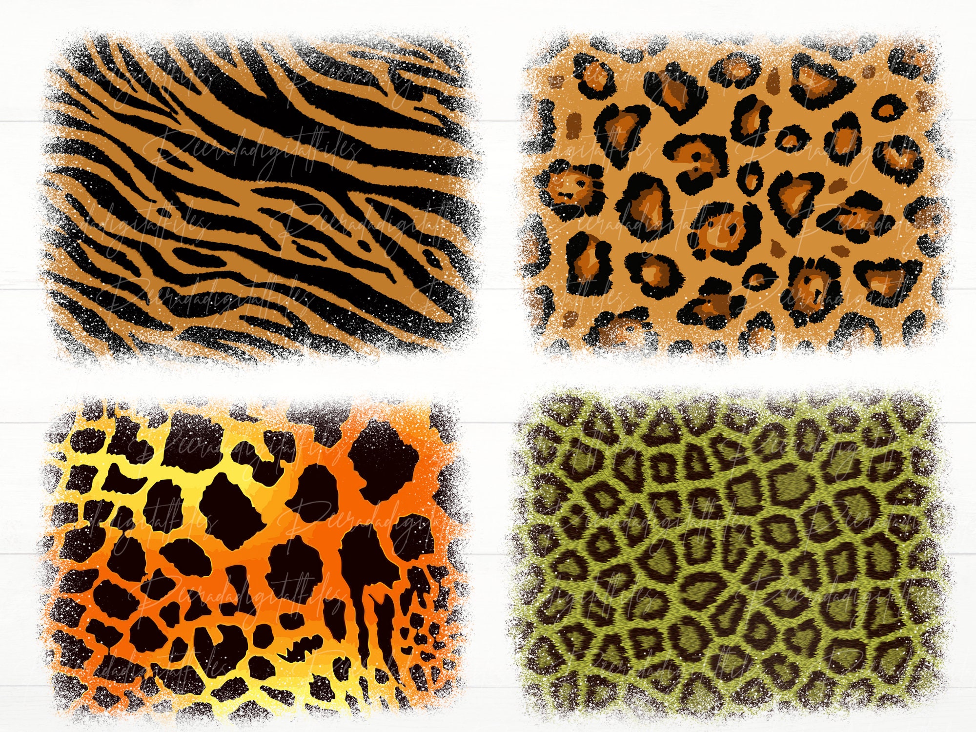 Distressed Leopard Background Png Background Splash Cheetah - Etsy