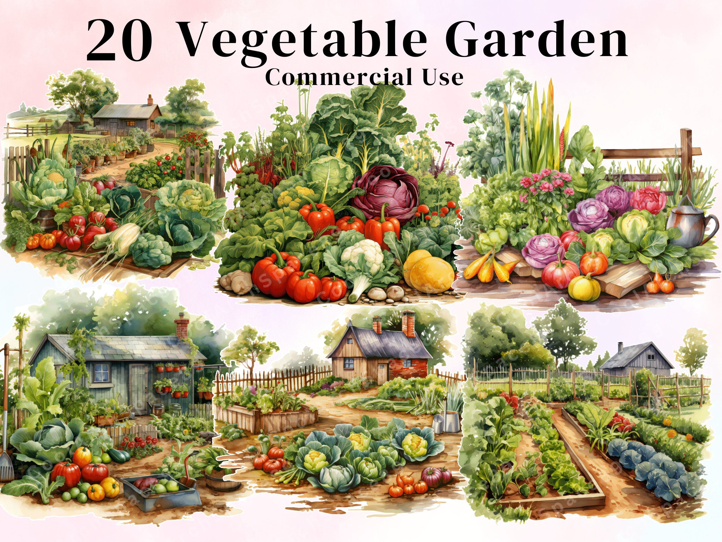 20 Garden Clipart, Vegetable Garden, Vegetables Clipart, Garden ...