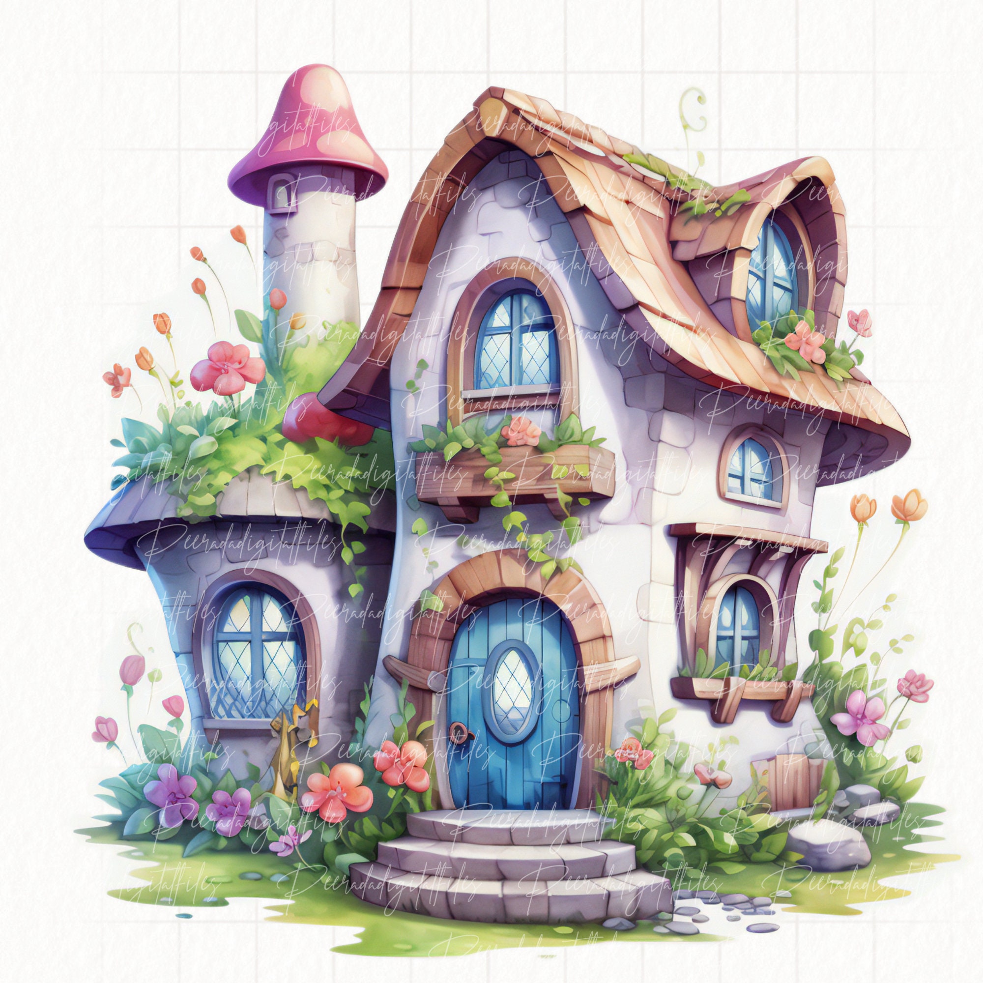 Fairytale House Clipart Bundle, Fantasy Kids Art (digital Downloads) - Etsy