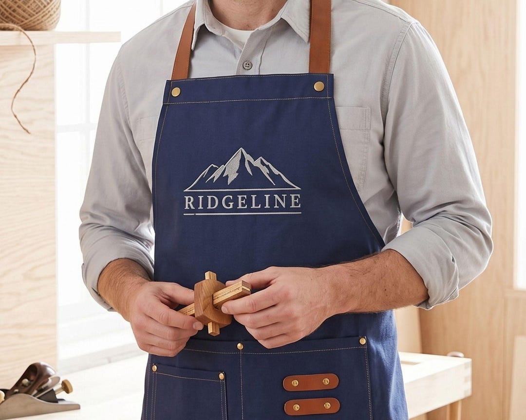 Custom Embroidered Aprons for Men With Your Text - Personalized Aprons ...