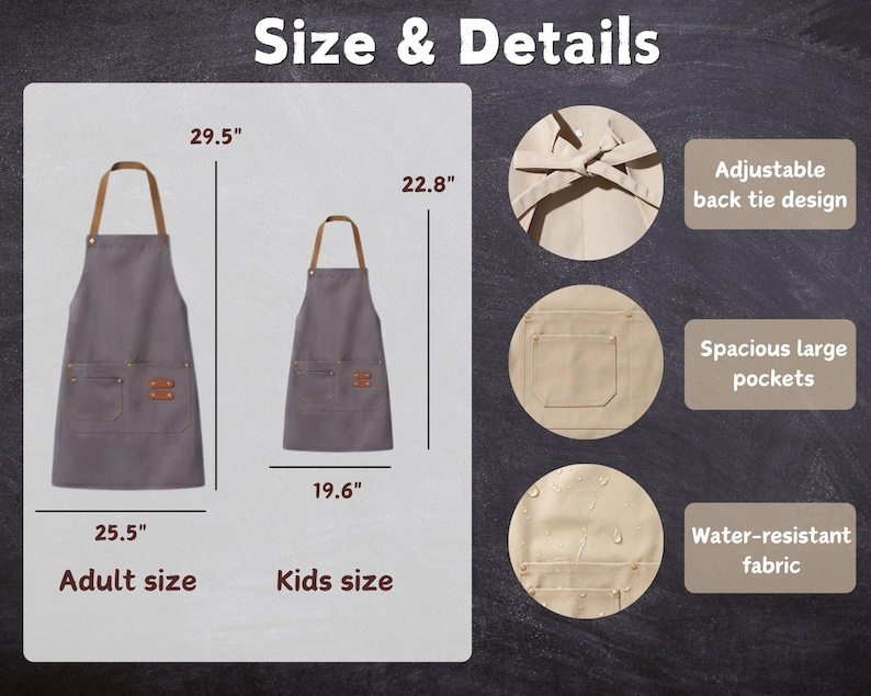 Custom Embroidered Aprons for Men With Your Text - Personalized Aprons ...