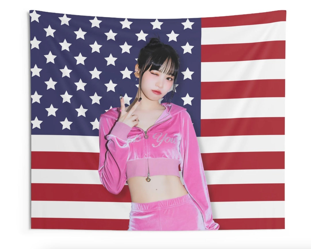 Le Sserafim Chaewon Flag Banner, Le Sserafim Chaewon Kpop American Flag ...