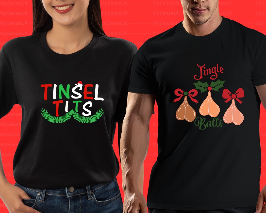 Jingle Balls Svg Tinsel Tits Svg Funny Christmas Couples Etsy