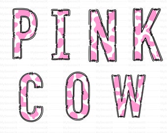Happy Cow Font Cow Alphabet Farmhouse Font SVG Cow Skin Font - Etsy