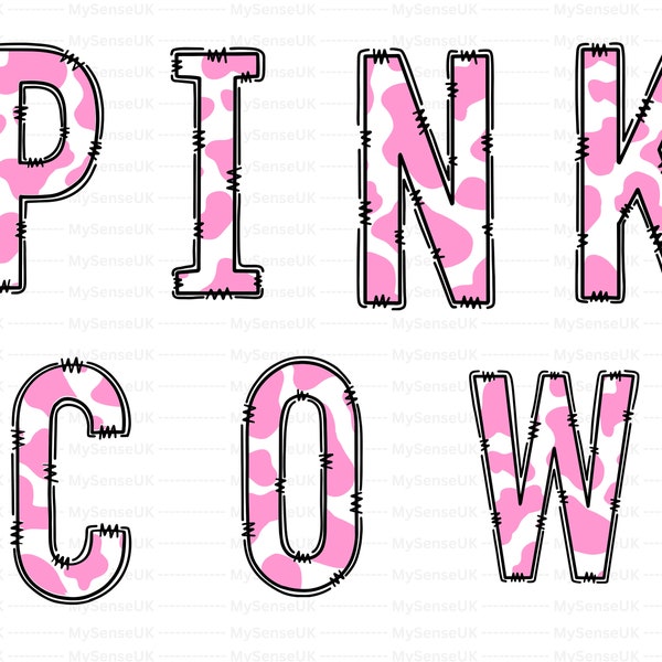 Cow Letters Svg - Etsy