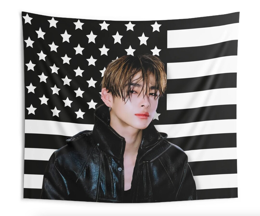 Enhypen Niki Black America Flag, Enhypen Ni-ki Kpop Flag, Enhypen Tour ...