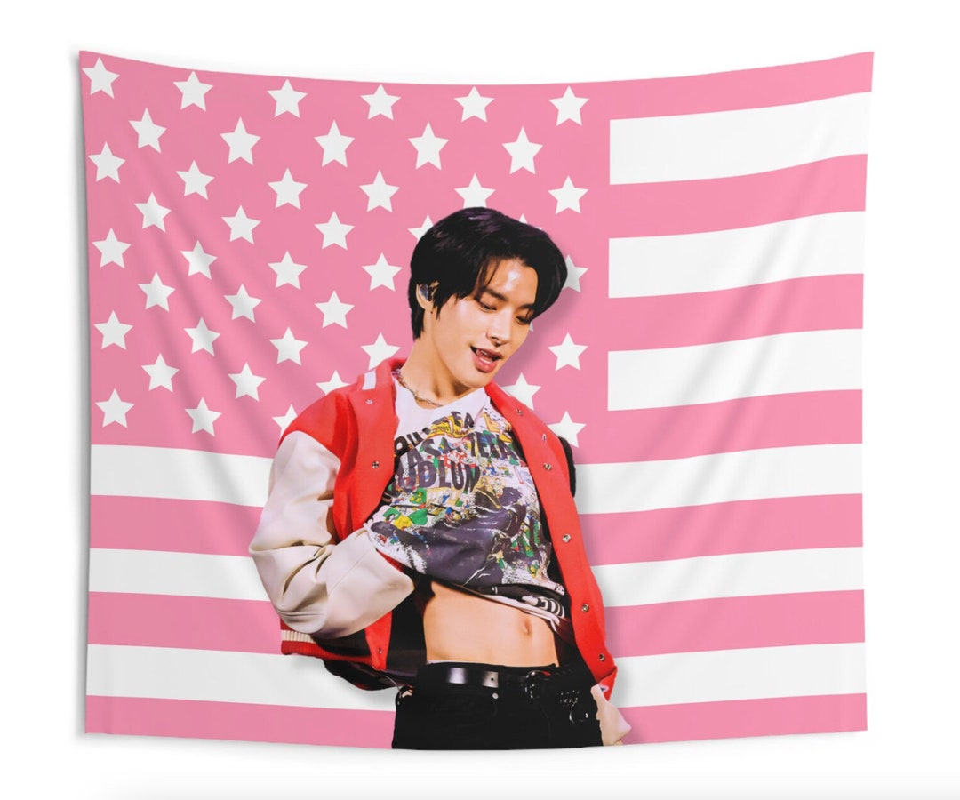 Enhypen Jake Abs Pink America Flag, Enhypen Members Kpop Flag, Enhypen ...
