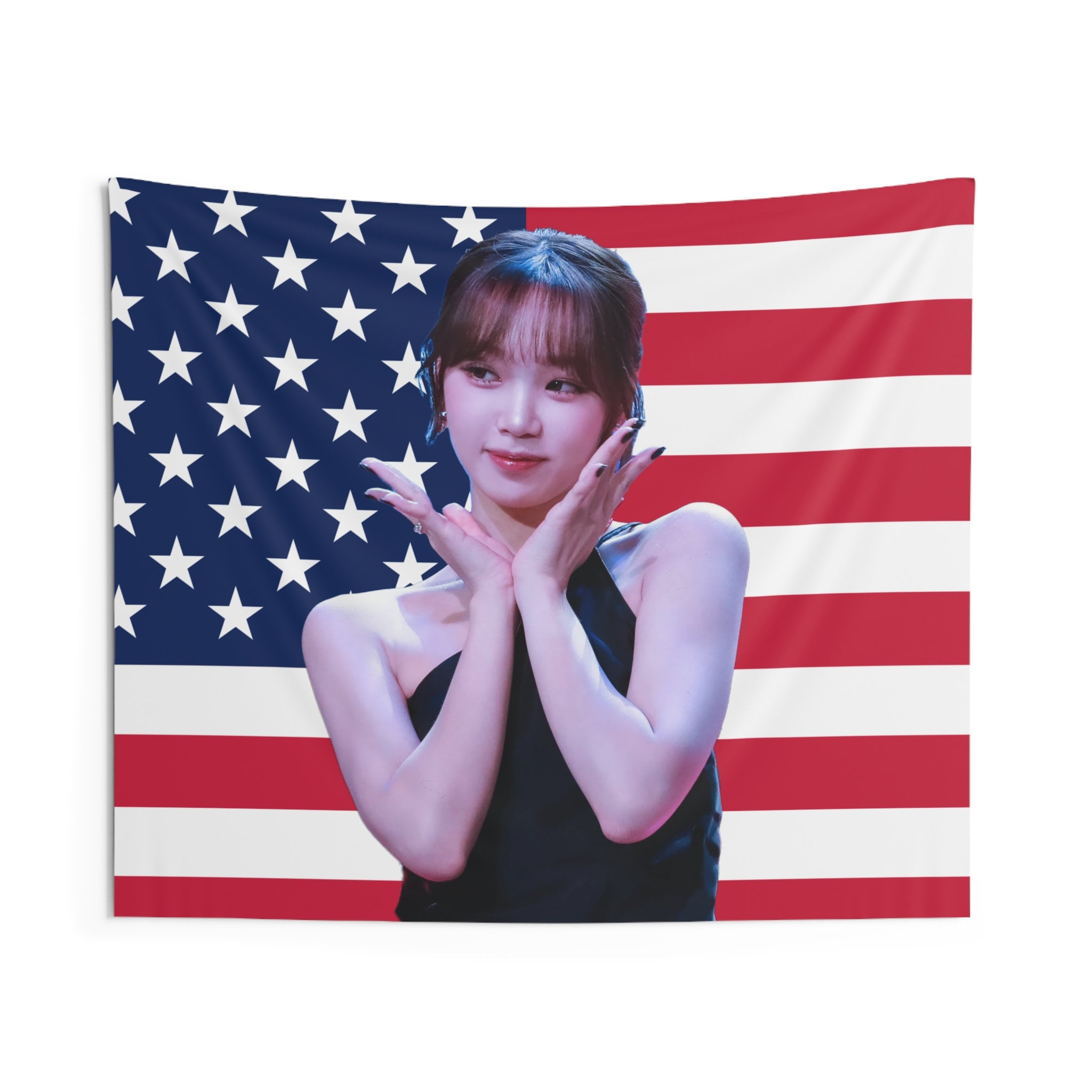 Le Sserafim Chae Won American Flag Tapestry Outdoor Indoor, Poster ...
