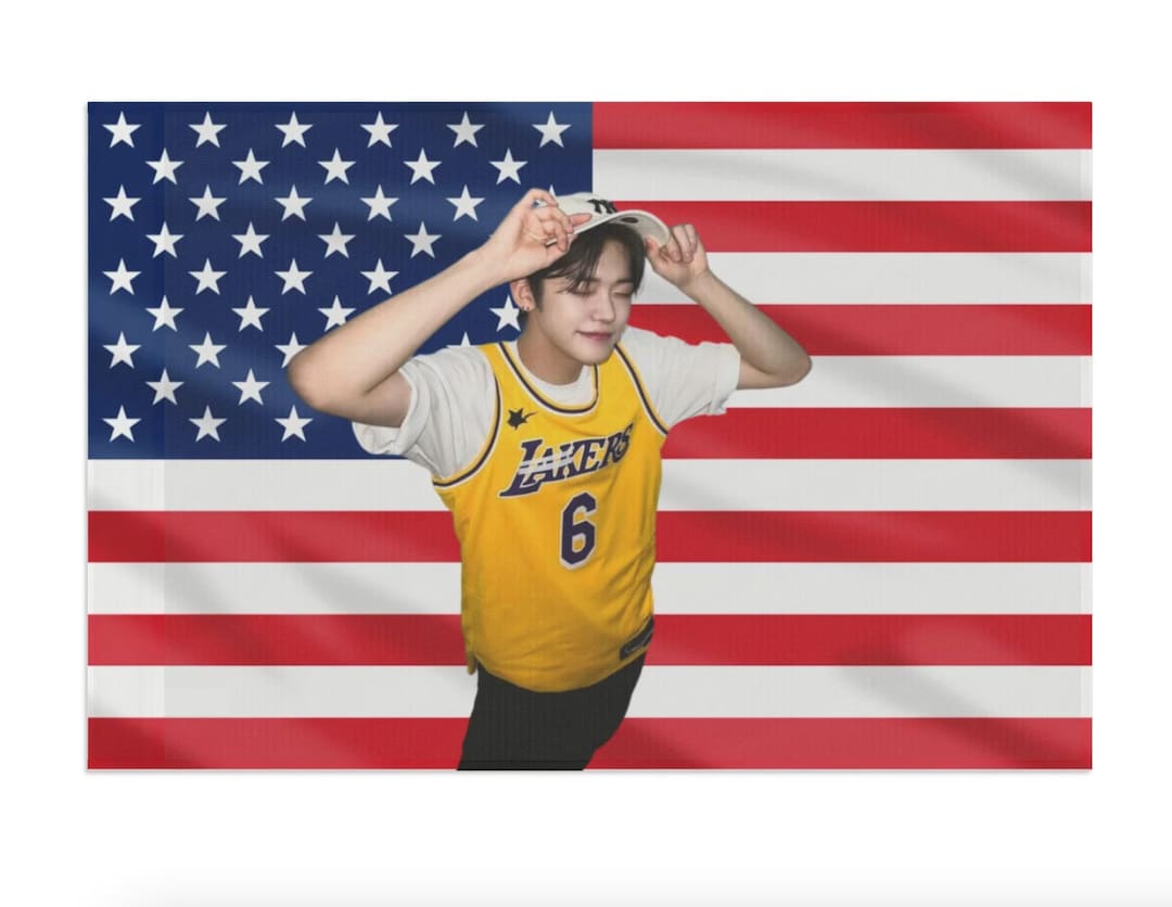 Txt Yeonjun Jersey American Flag, Wall Tapestry Tour 2024 ,gift Ideas ...