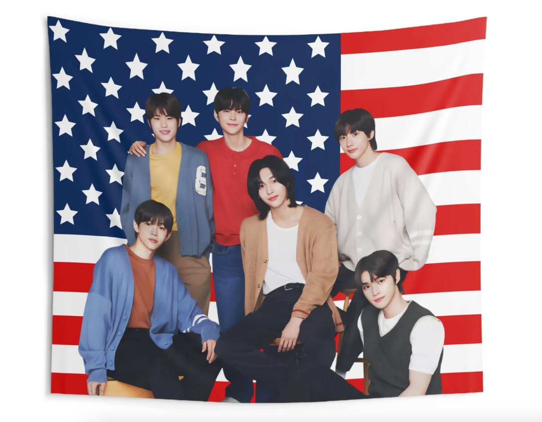 Riize Members Group Photoshoot Flag Banner, Riize Members American ...