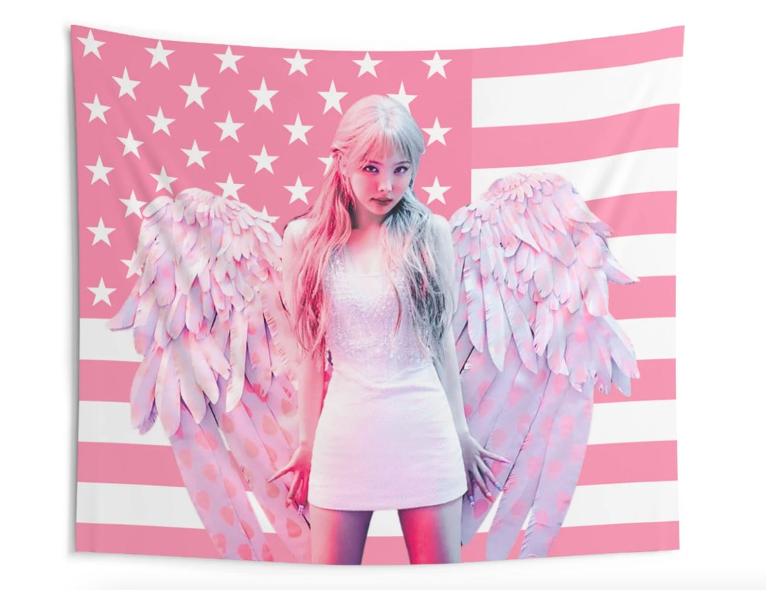 Twice Nayeon, Pink America Flag Tapestry Outdoor Indoor, Poster ...