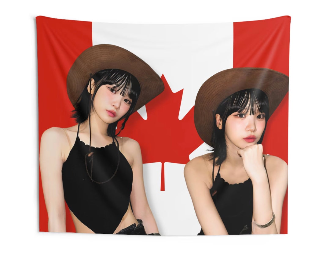 LE SSERAFIM Chaewon Flag Banner, Le Sserafim Chaewon Kpop Canadian Flag ...