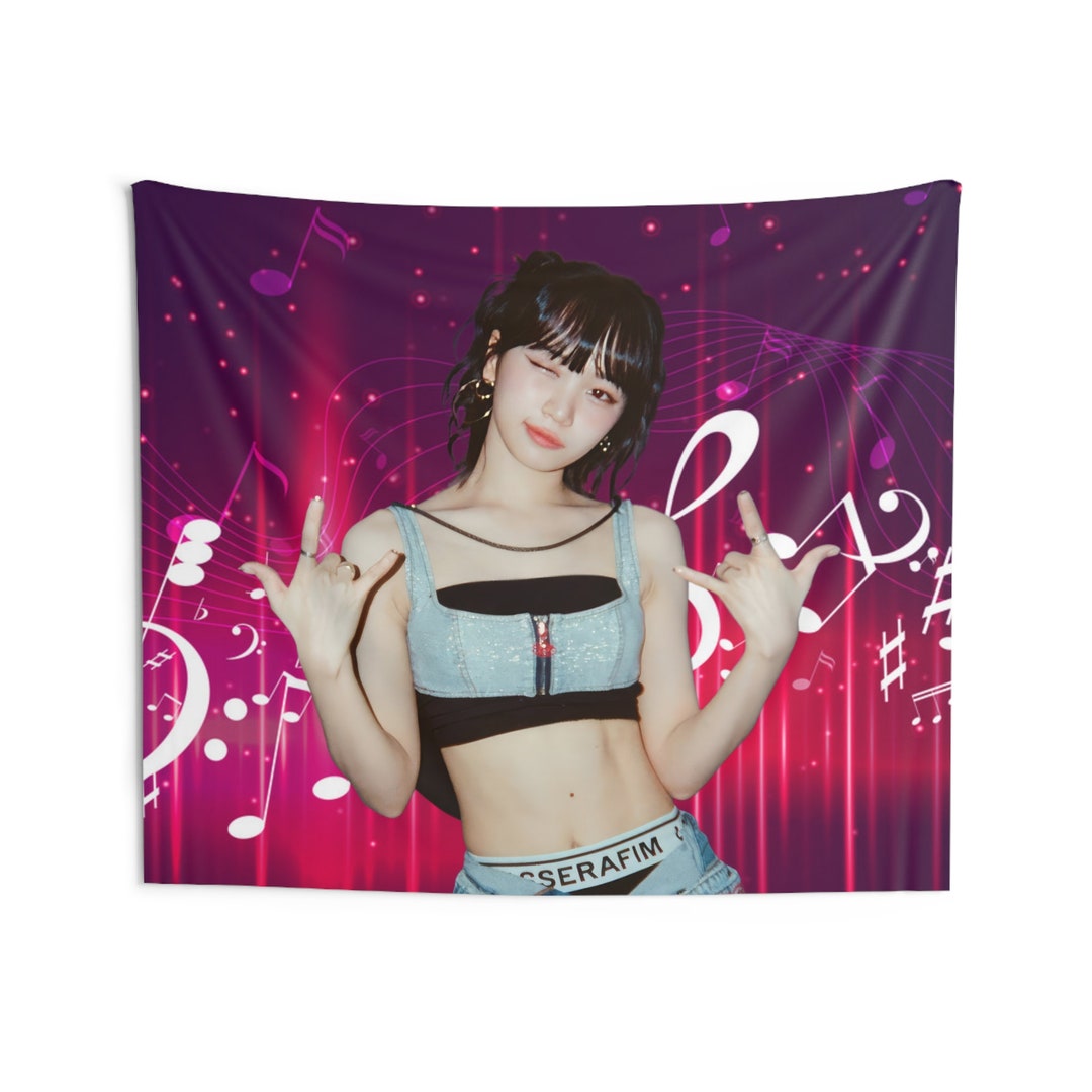 Le Sserafim Chae Won Funny Music Tapestry Outdoor Indoor, Poster American Flag Tapestry for ...