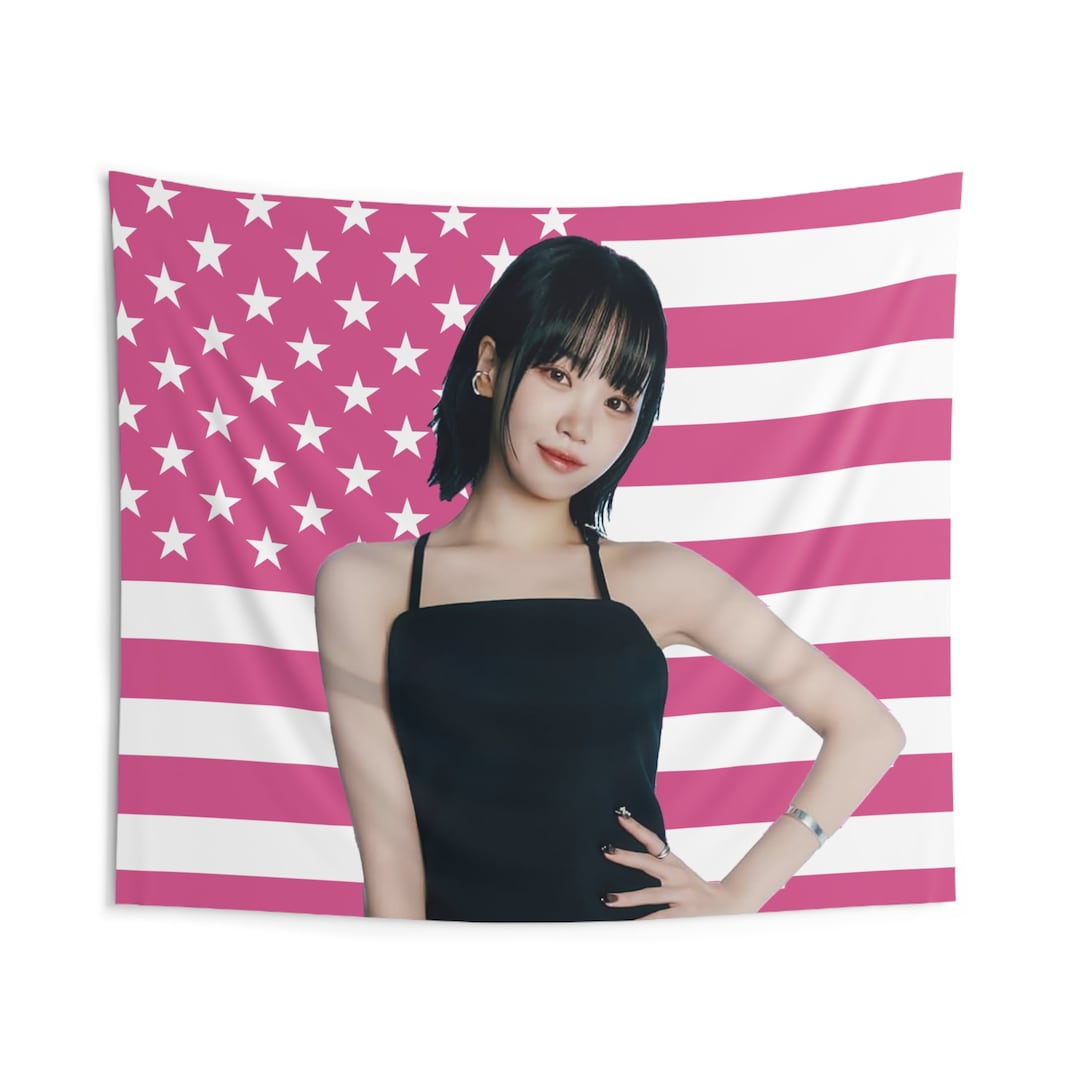 Le Sserafim Chae Won American Flag Tapestry Outdoor Indoor, Poster American Flag Tapestry for ...