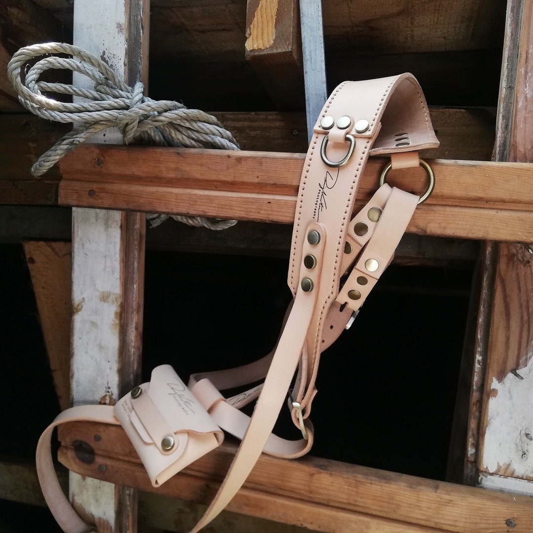 Handcrafted Leather Camera Strap: Crossbody Harness, Adjustable ...
