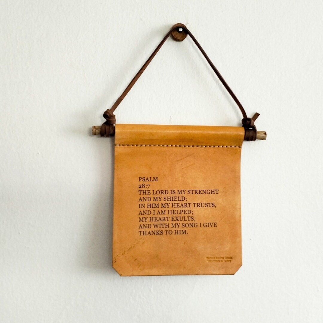 Custom Book Quote Leather Wall Art, Leather Home Decor Gift for Him ...