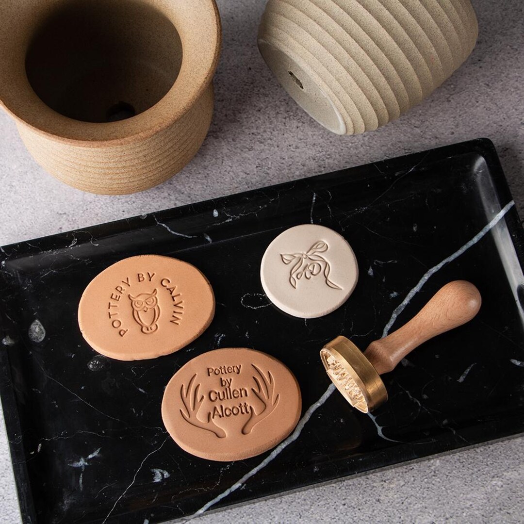 Custom Clay Stamp, Custom Personalized Pottery Stamp, Custom Pottery ...