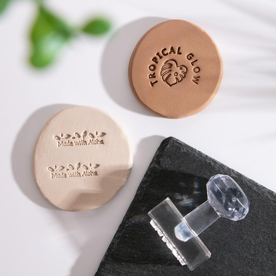 Custom Pottery Stamp, Ceramic Signature, Custom Acrylic Stamp, Acrylic ...