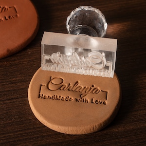 Custom Acrylic Clay Stamp, Custom Pottery Stamp, Ceramic Signature ...