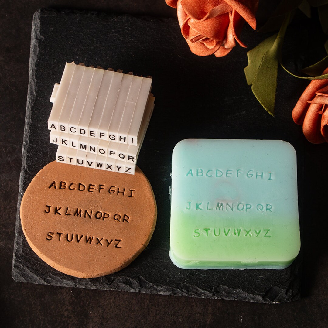 26 Capital Letters Stamp Set, 10 Numbers Stamp Set, Pottery Stamp, Clay ...