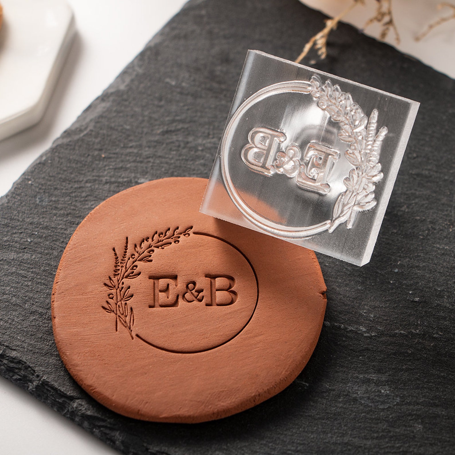 Custom Acrylic Clay Stamp, Custom Pottery Stamp, Ceramic Signature ...