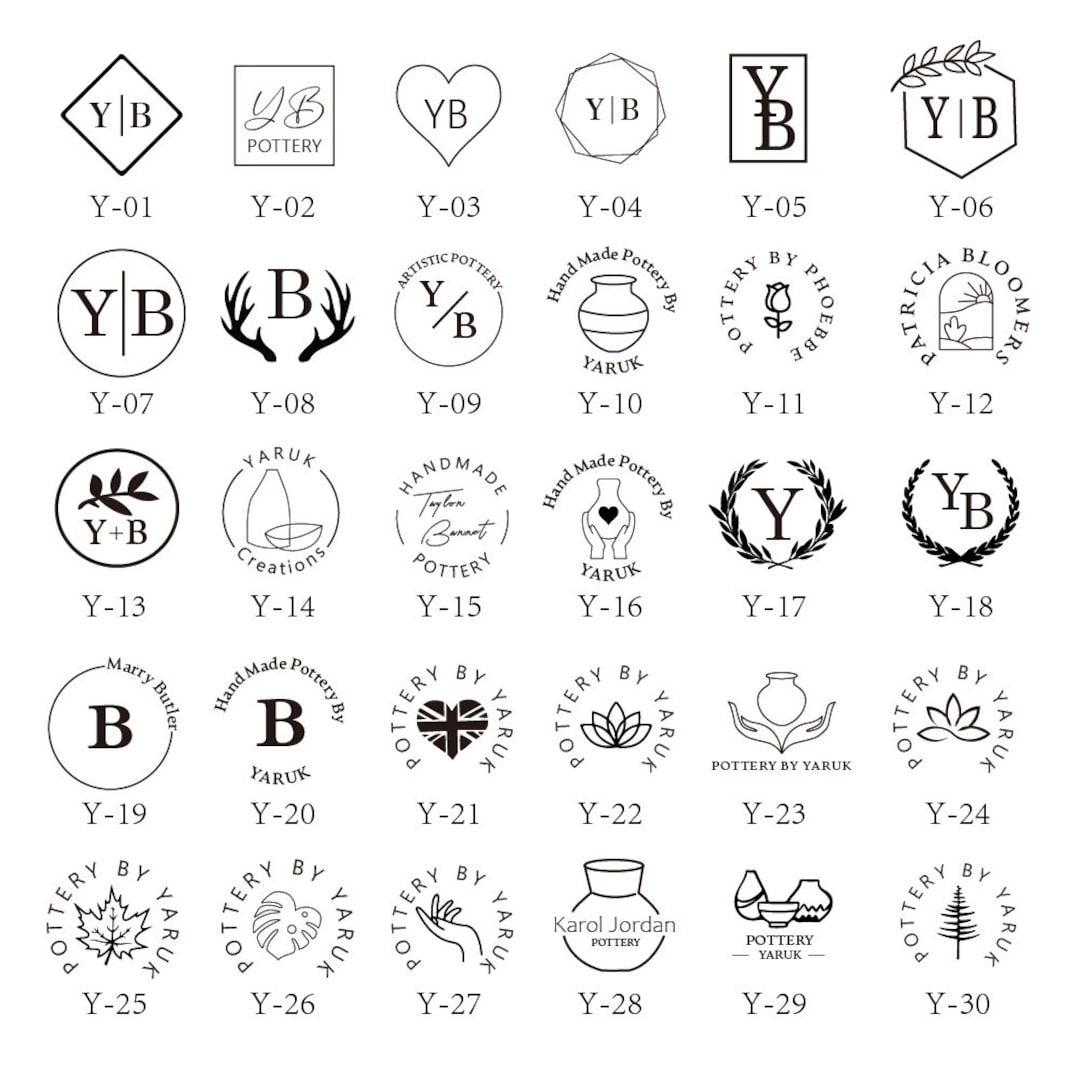 A Variety of Pottery Designs Are Available, Stamp for Clay, Clay ...